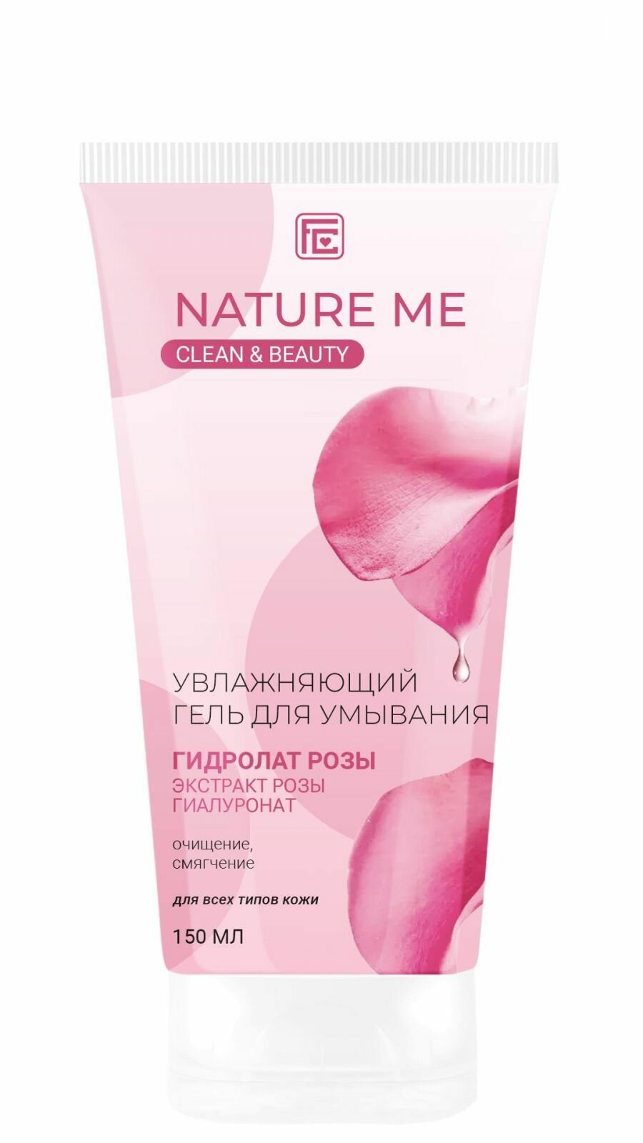 Гель для умывания Family Cosmetics Nature Me, увлажняющий, с гидролатом розы, 150 мл