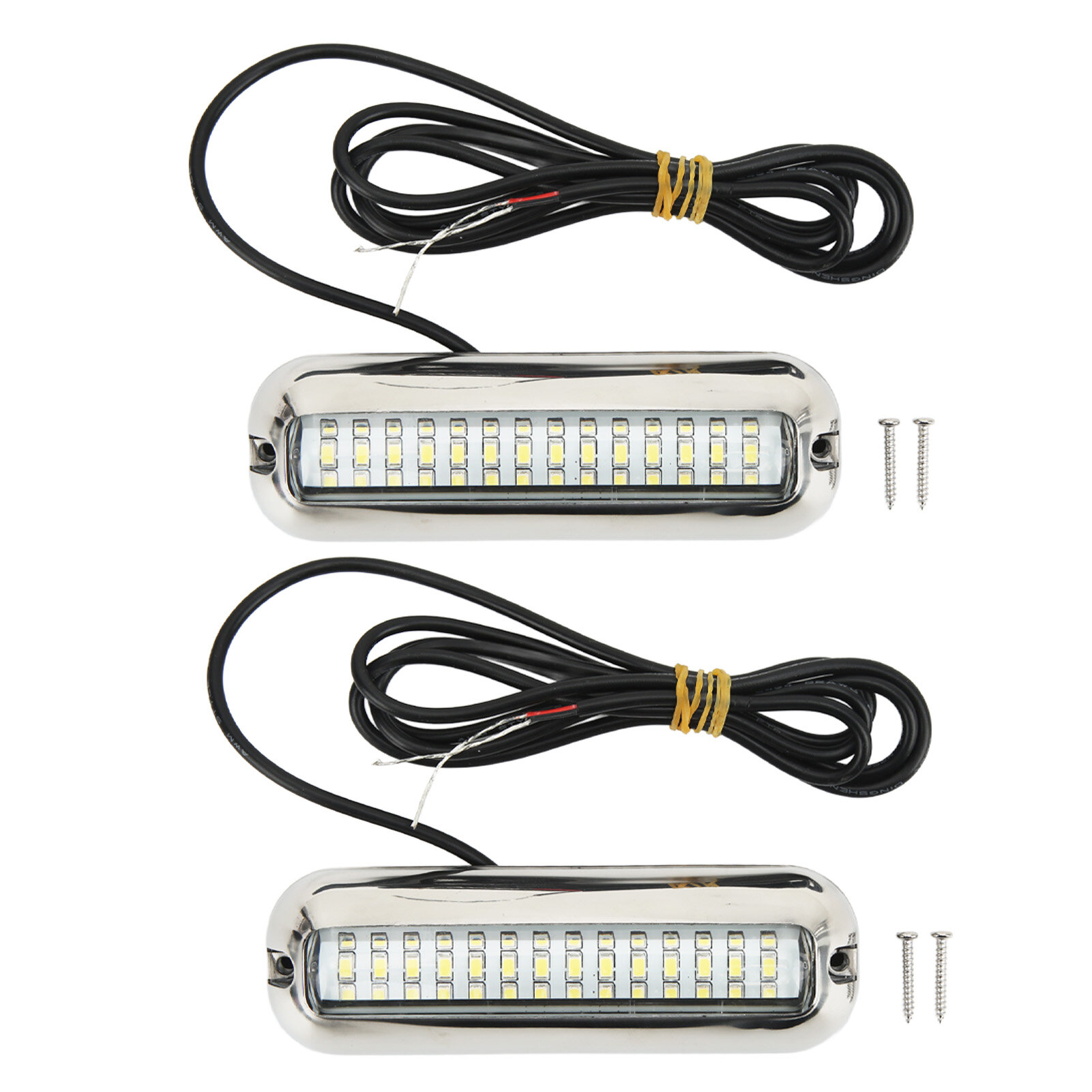 Marine Led Lights 42LEDS Waterproof Underwater LED Boat Light 10 30V DC Drain Plug for Yacht White