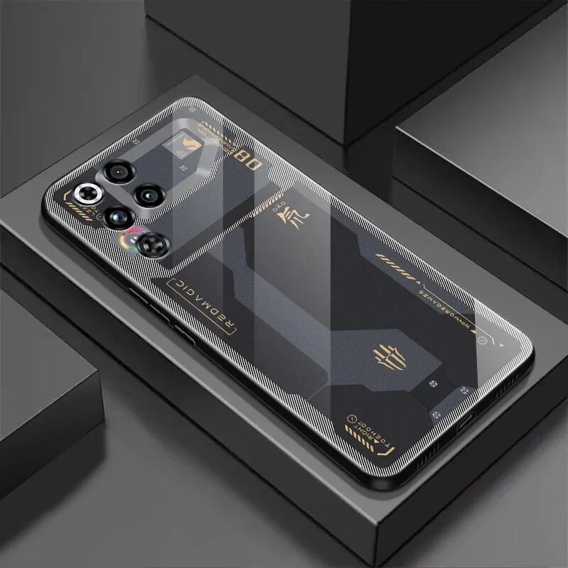 Стеклянный чехол 9H для Nubia Red Magic 11 Pro, чехлы 5G из ZTE nubia RedMagic 9S Pro+, Черный, A4