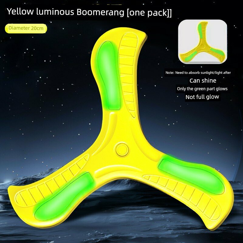 Светящийся летающий диск-бумеранг, мягкий бумеранг для детей, светящийся бумеранг, уличная игрушка для мальчиков