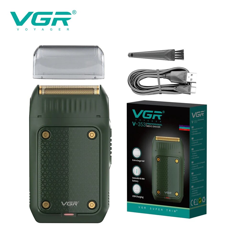 Профессиональная Мини-бритва VGR С Триммером Для Волос С Возвратно-поступательным Движением Для Мужчин