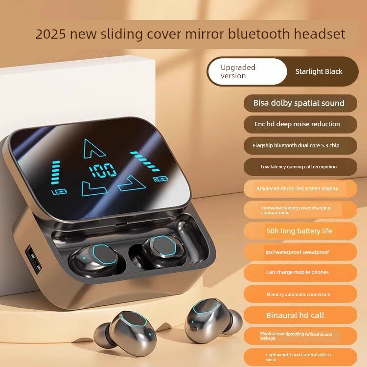 Беспроводные наушники Bluetooth с шумоподавлением, длительным временем работы, высококачественным звуком для игр и