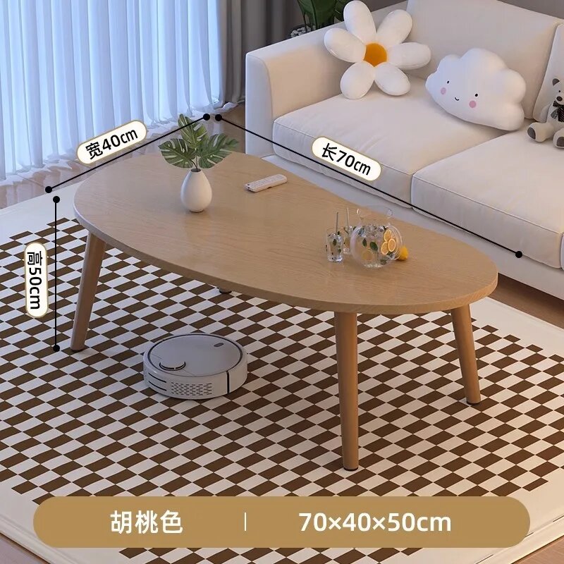 Formwell 70x40 см, овальный журнальный столик в форме манго, чайный столик, приставной столик, диван, столик, акцентный столик для гостиной, простая сборка M H50cm