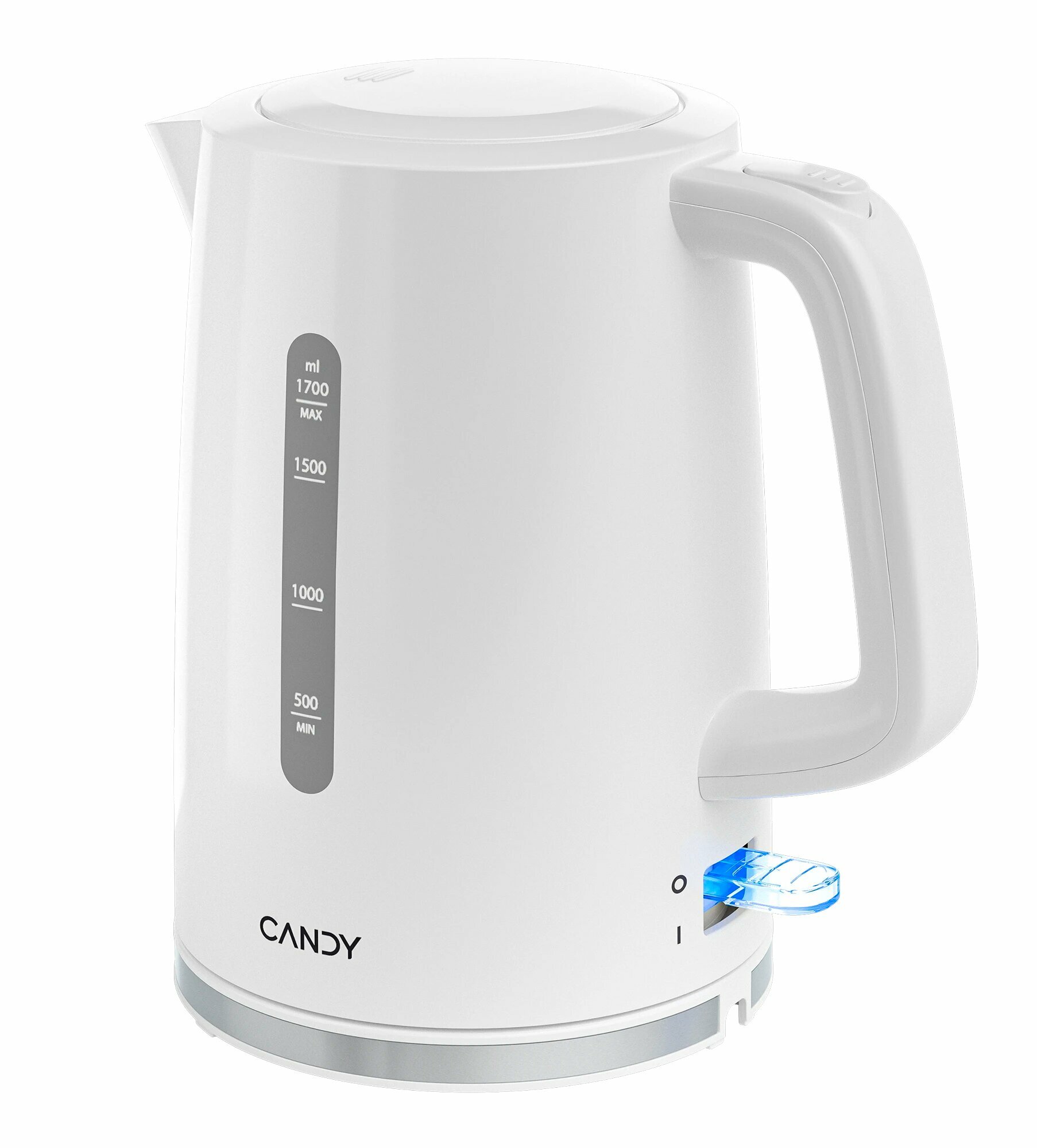 Электрочайник Candy CK-100, белый, пластиковый, мощность 2000 W