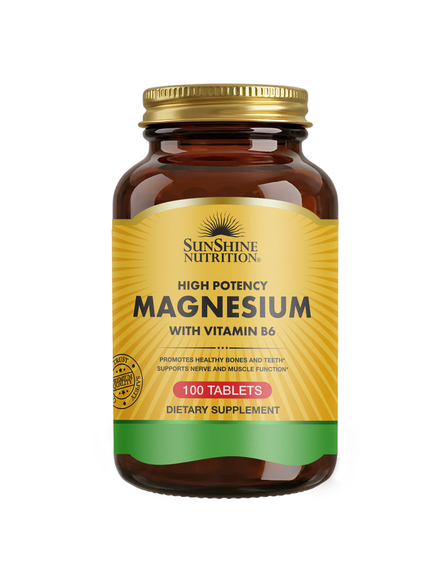 Магний SunShine Magnesium B6, БАД, 100 табл, для нервной системы