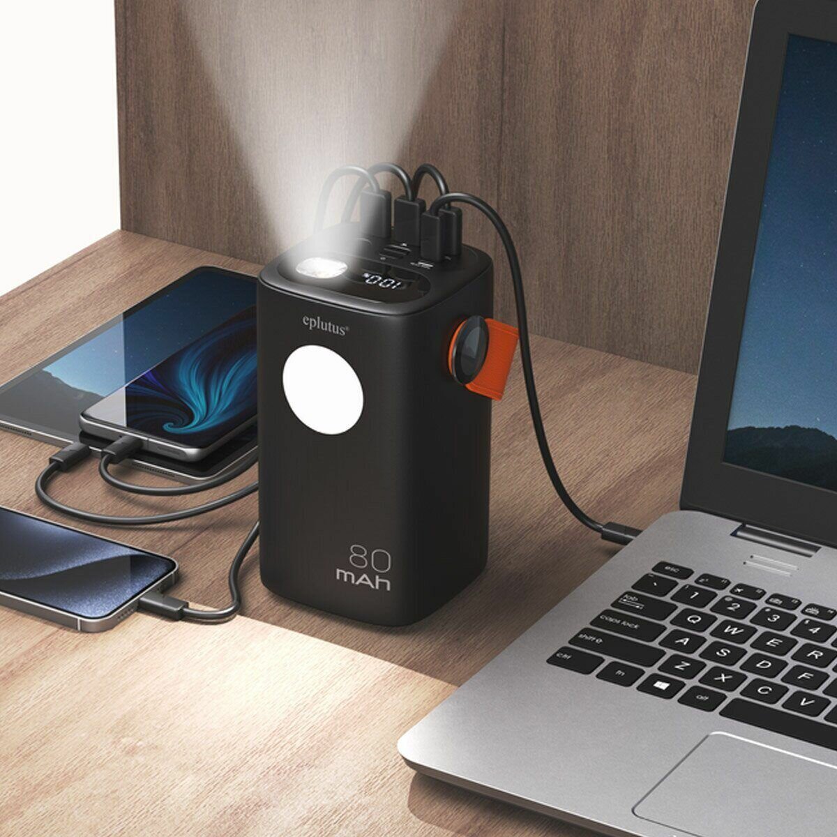 Внешний аккумулятор 80000 mAh Eplutus EB-800Q / 22.5W быстрая зарядка