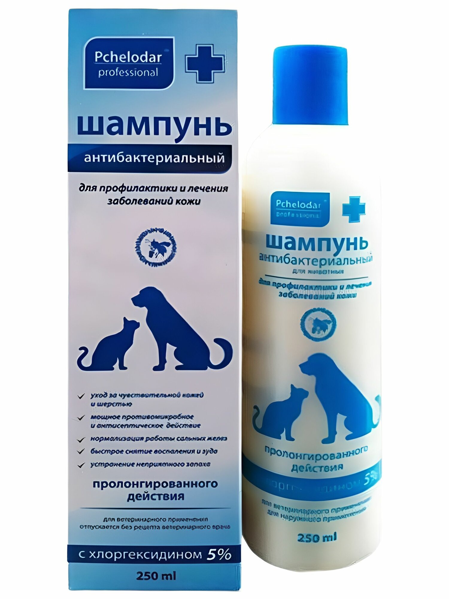 Пчелодар Шампунь антибактериальный с хлоргексидином 5%, 250 мл
