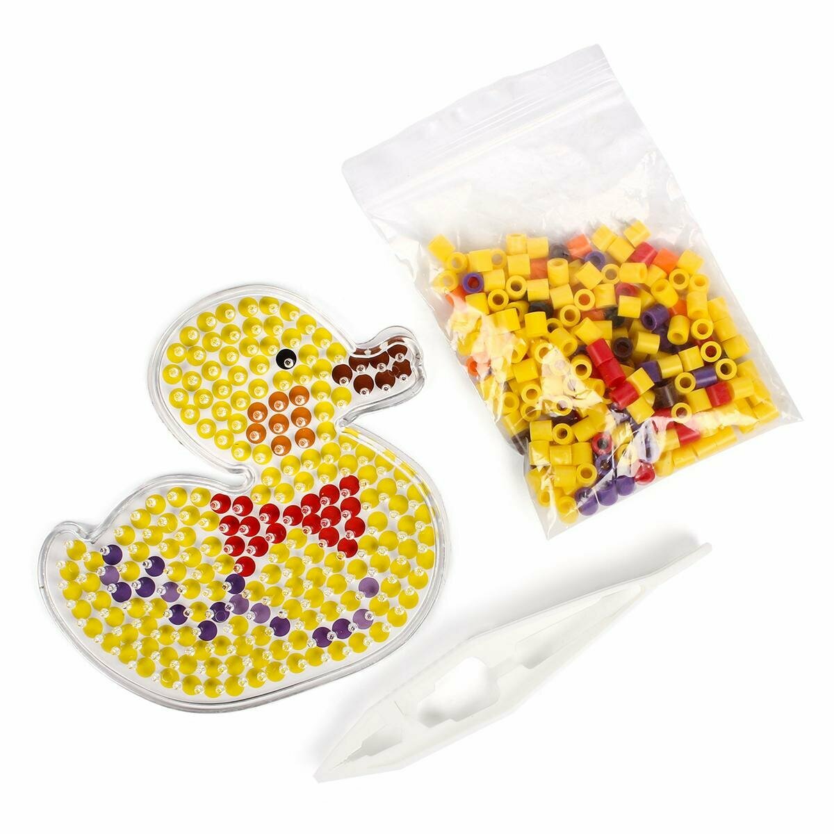 Мозаика детская "Утенок", набор для творчества, пайетки, пинцет, 17х12х2 см