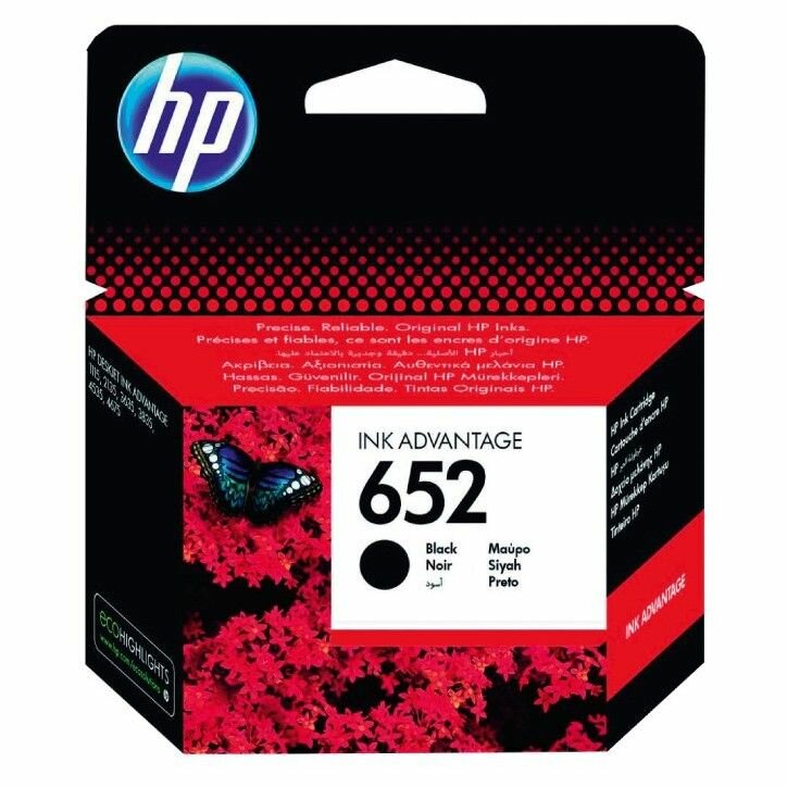 HP Картридж HP 652 (F6V25AE), оригинал, Черный (black), 1 шт