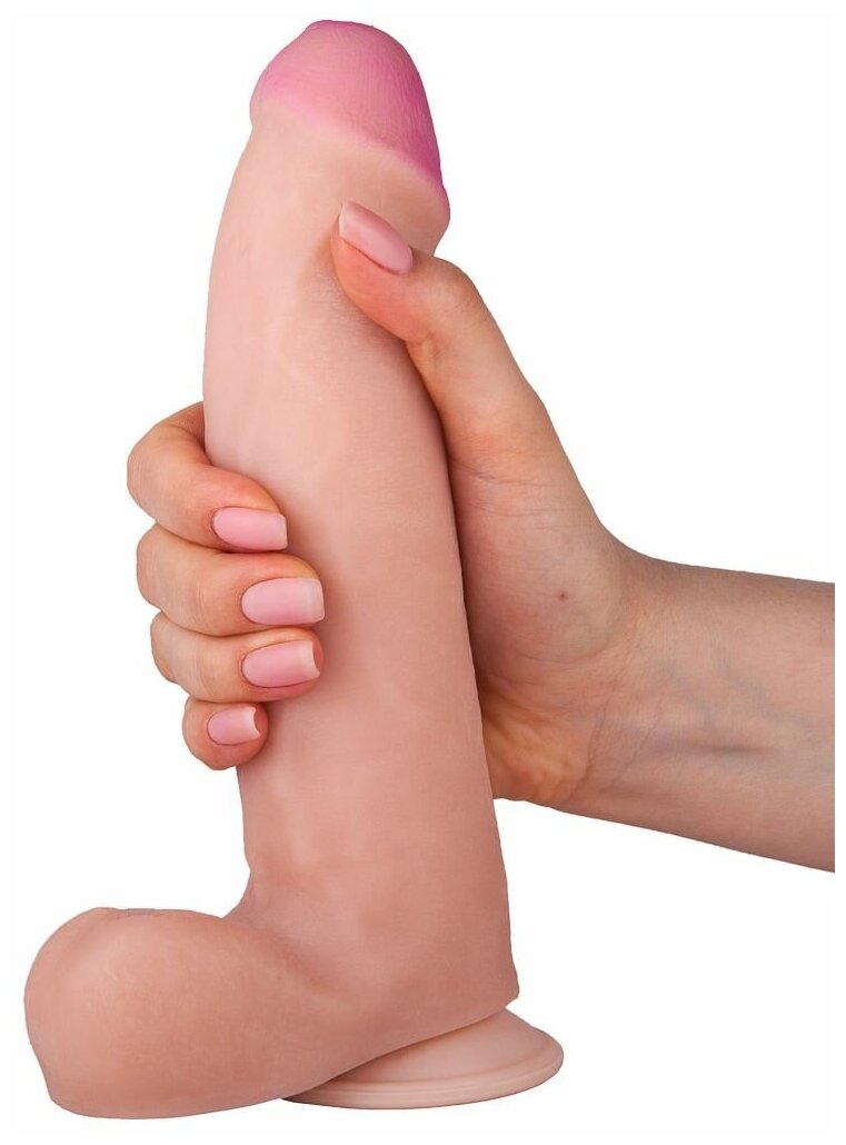 Фаллоимитатор LOVETOY А-Полимер 812900, реалистичный, неоскин, водонепроницаемый, телесный