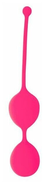 Розовые двойные вагинальные шарики Cosmo с хвостиком для извлечения