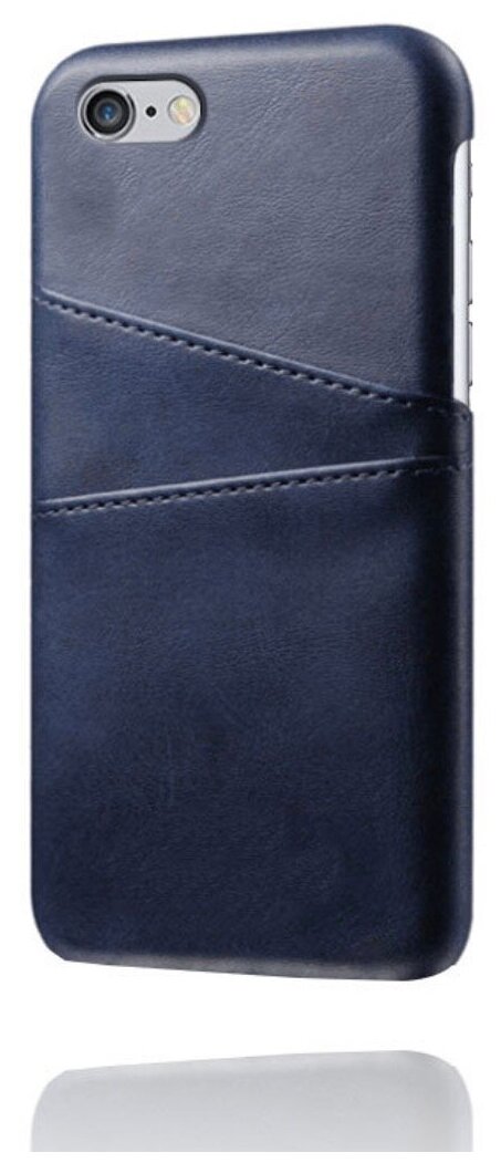 Чехол панель-накладка MyPads для iPhone 6/ 6S 4.7 (Айфон 6 / 6С) из качественной импортной кожи с визитницей с отделением для банковских карт муж.