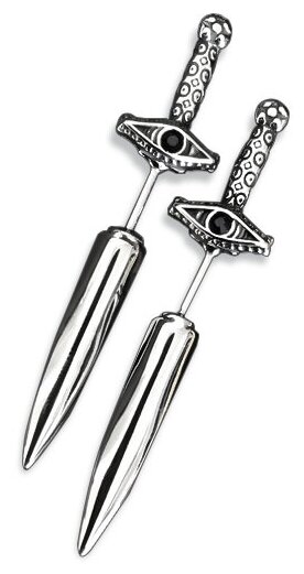 Серьги, циркон, фианит, металл