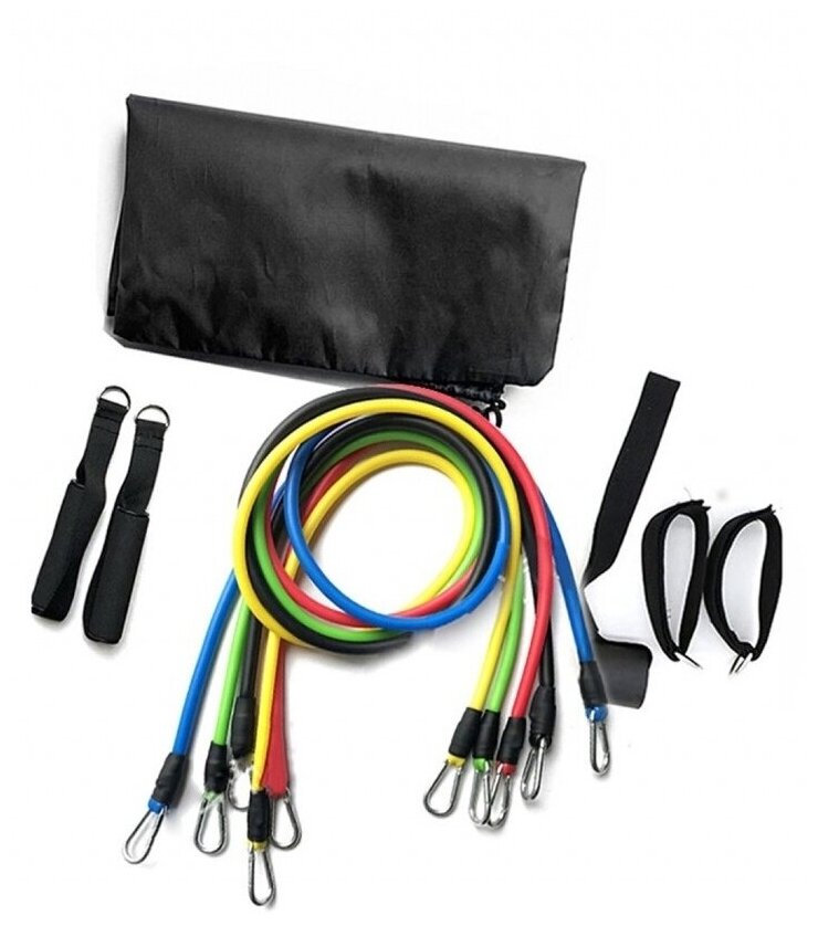 Набор Эспандеров Трубчатый "resistances set" , 5 шт, нагрузка до 45.5 кг
