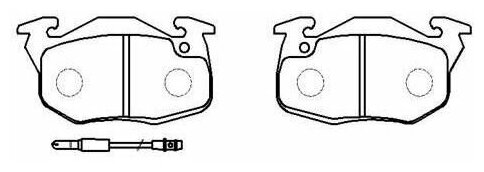 Колодки тормозные дисковые PEUGEOT: 205, 405 HSB арт. HP8385