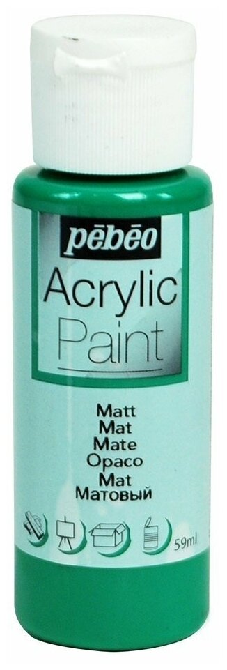 Краски акриловые PEBEO Acrylic Paint декоративная матовая 59 мл 097839 еловый
