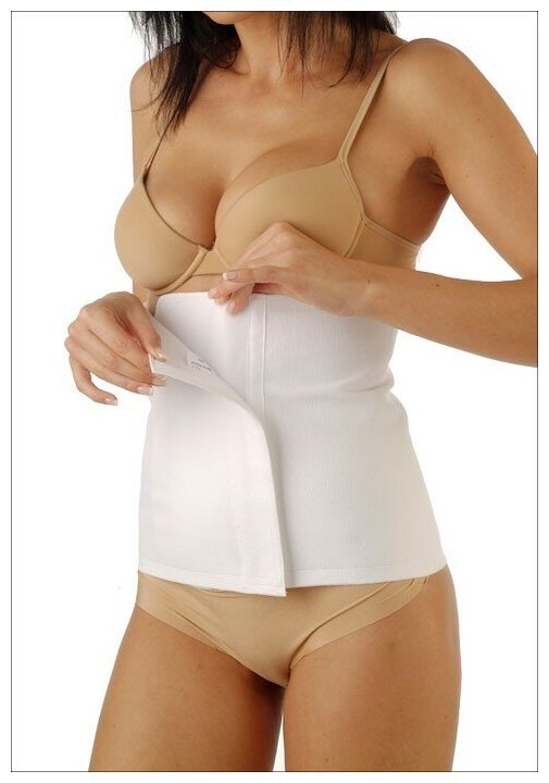 Бандаж послеоперационный Relaxsan Ortopedica абдоминальный на брюшную стенку, высота 28см, FPV28D (3 размер, Белый, Для женщин)