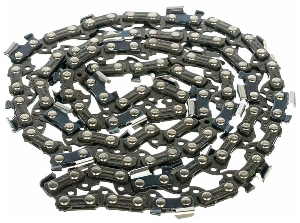 Цепь пильная (16"; 3/8"; 1.3 мм; 57 звеньев) Калибр, Крепится на шину, которая является остовом и направляющей для цепи