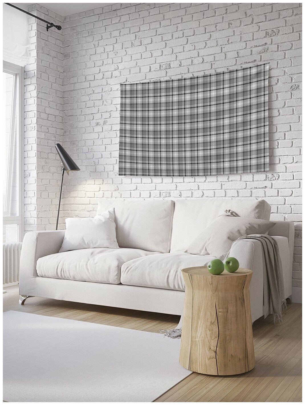 Фотопанно на стену горизонтальный постер 150х200 "Серая клетка", JoyArty