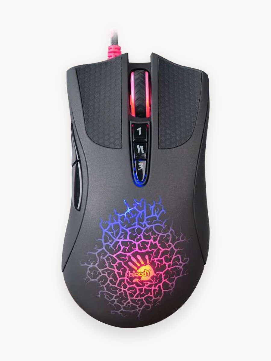 Игровая мышь проводная A4Tech Bloody AL90, 8 кнопок, подсветка, 12000 dpi