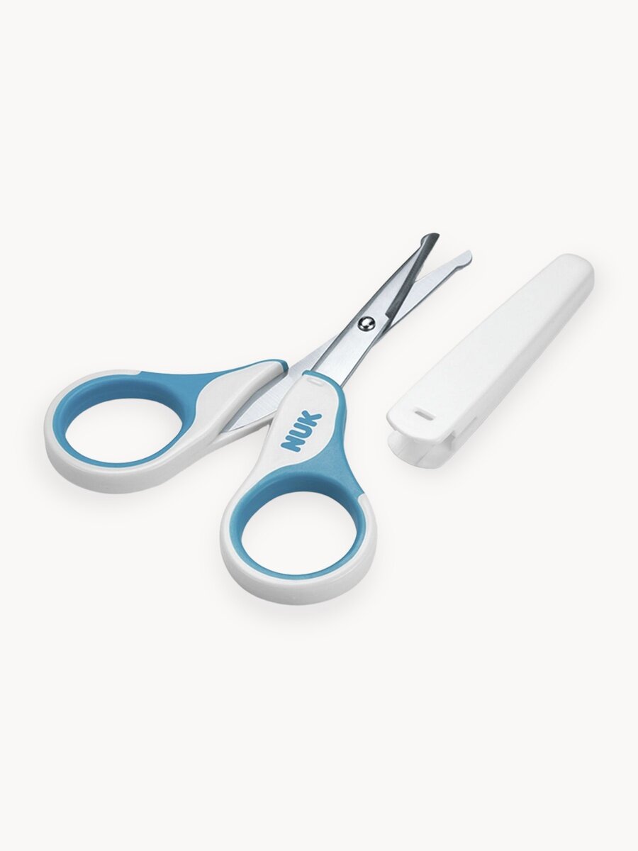 NUK Детские безопасные маникюрные ножницы с закругленными концами для детей с рождения, бирюзовые