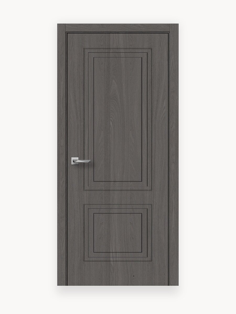 Дверное полотно глухое Париж 10 2000х800 ПВХ дуб элегансия серый