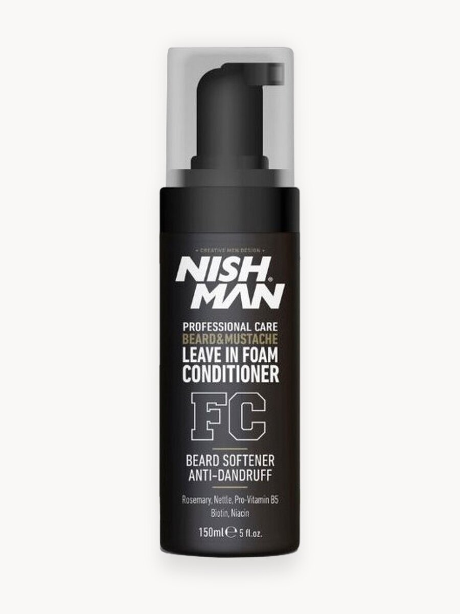 Пена-кондиционер NISHMAN Beard & Mustache, для бороды и усов, против перхоти, гипоаллергенный