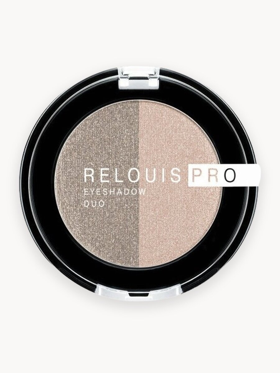Тени для век RELOUIS PRO EYESHADOW DUO тон 112 розово-серый