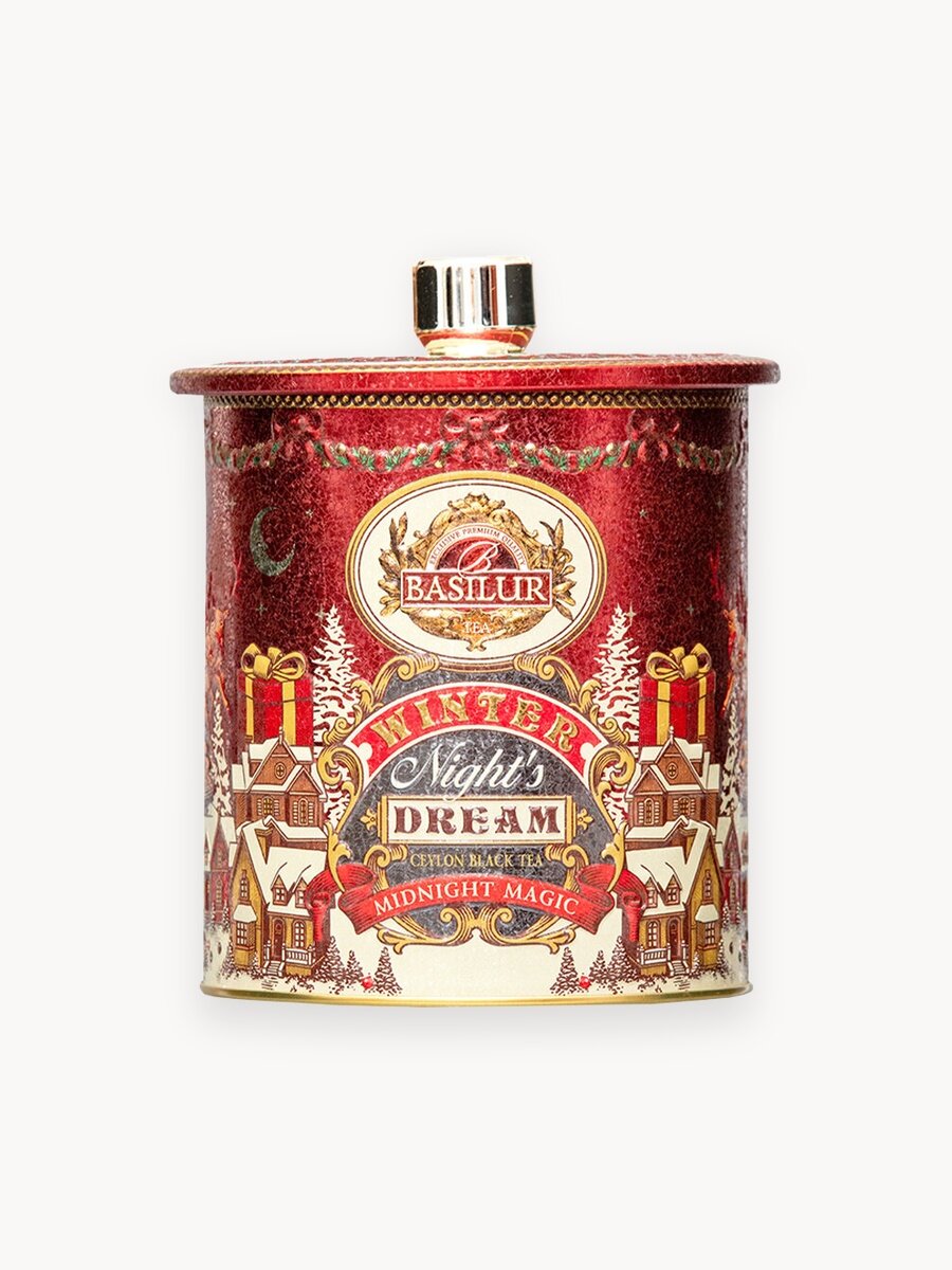 Чай черный Basilur Сон в зимнюю ночь "Магия полуночи" 100 г (ж/б)