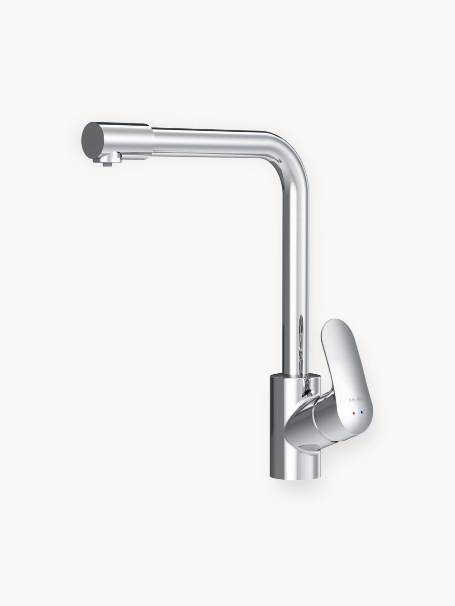 Смеситель для кухни (мойки) AM.PM Like F8005700 с каналом для питьевой воды, L-излив, хром
