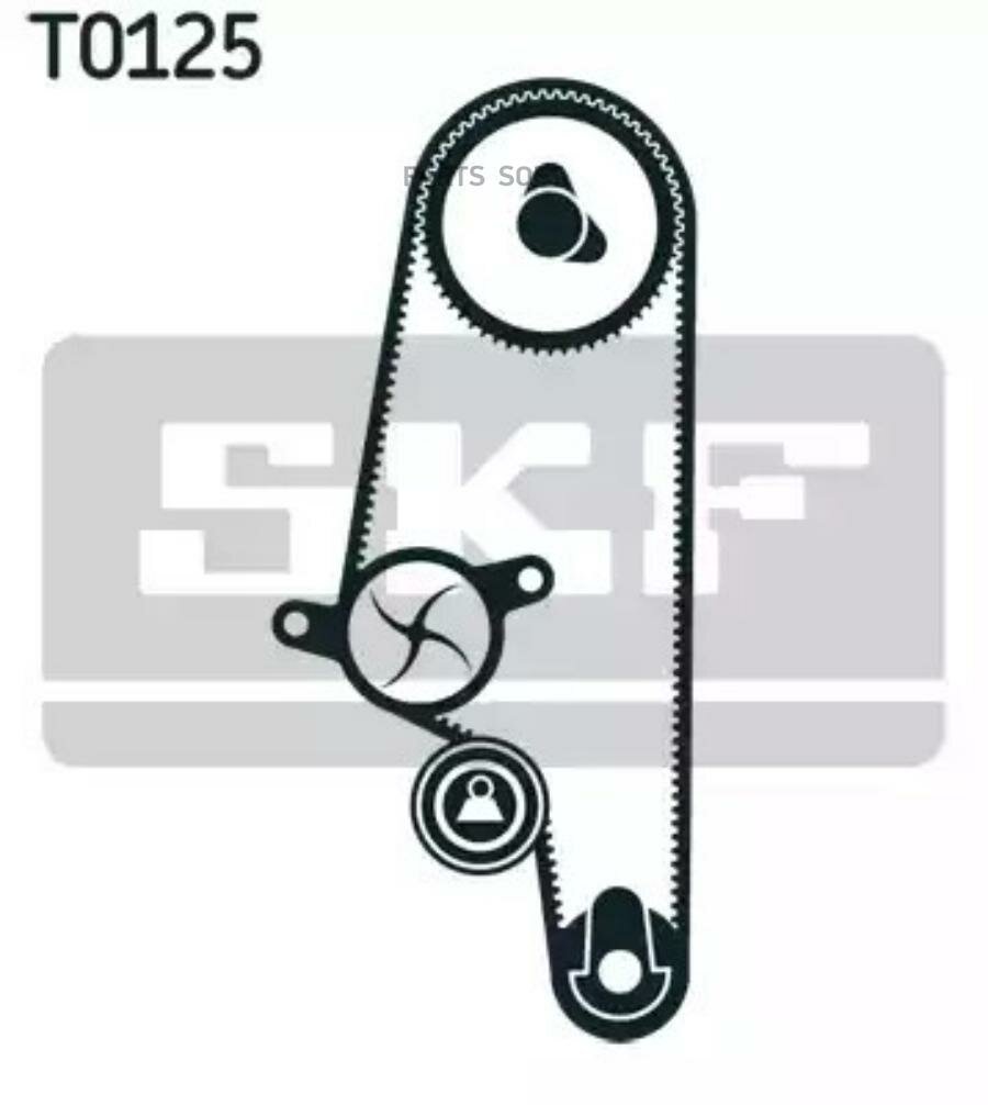 SKF VKMA01110 Комплект ремня ГРМ: ремень ГРМ 137 зуб. ролик-натяжитель гайка ()
