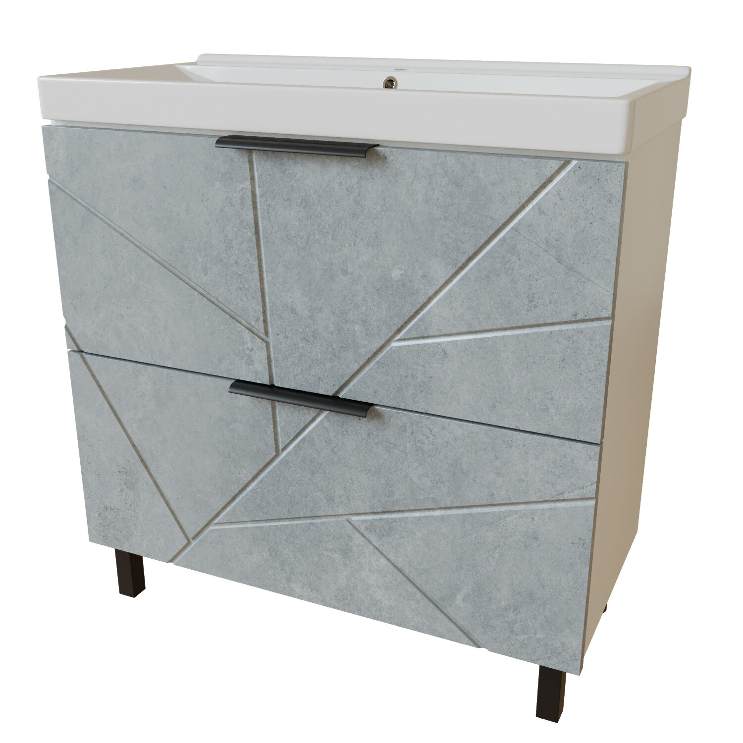 Тумба д/ванной "Гранд-80" Бетон под ум. Fest-80 (Sanita Lux) (ПВХ)