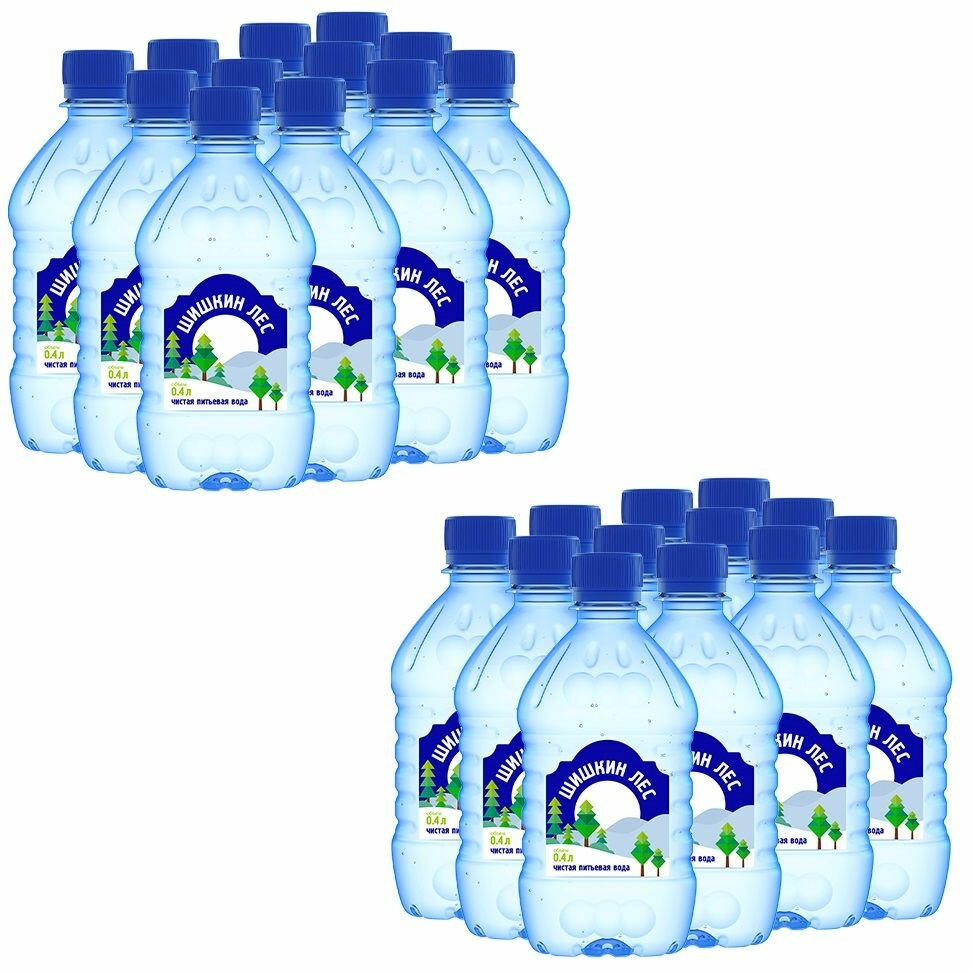 Шишкин лес вода питьевая негаз 0,4 л *12 шт - 2 упаковки