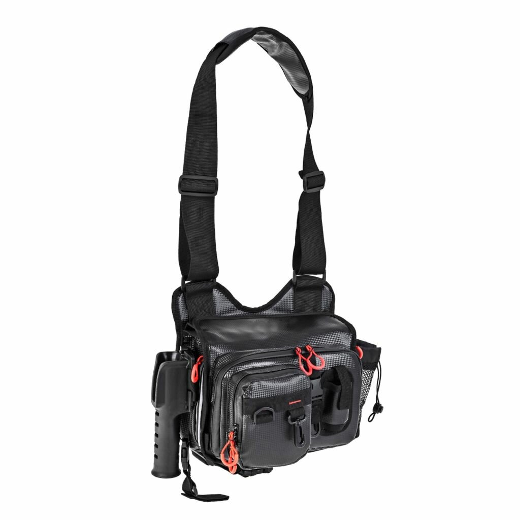 Охоты, Сумка для спиннинга с деревянным ящиком для приманок и жесткими приманками, сумка через плечо