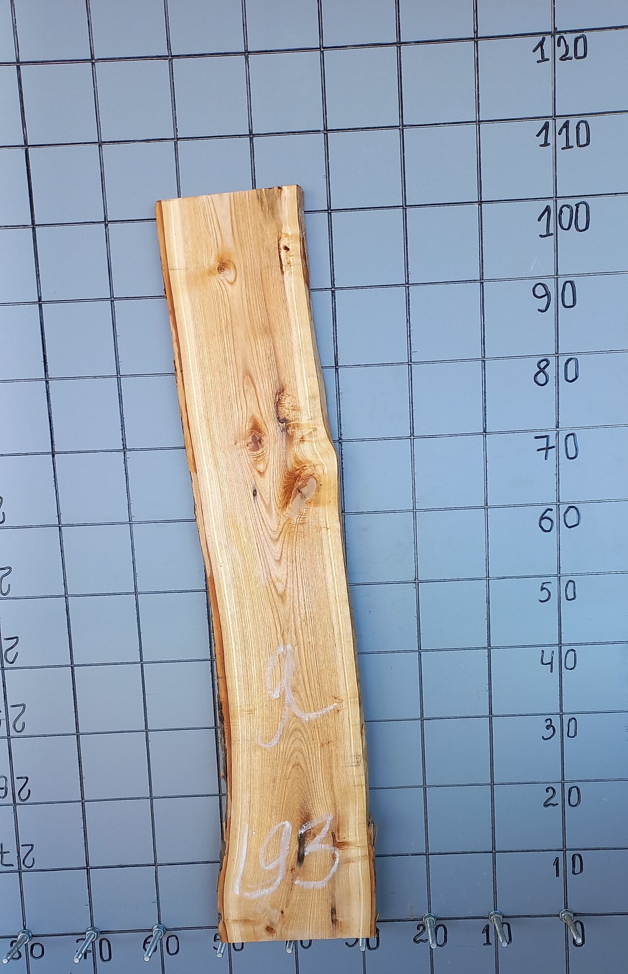 Слэб массива дерева твёрдых пород ясень №193, 2*18*100 см, доклес