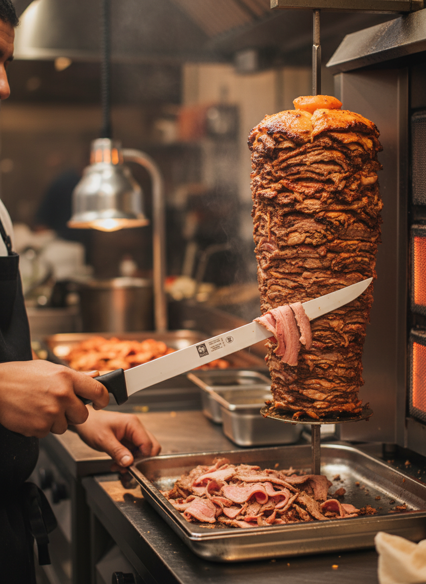 Нож для кебаба 360/495 мм, Icel, цвет черный, нержавеющая сталь