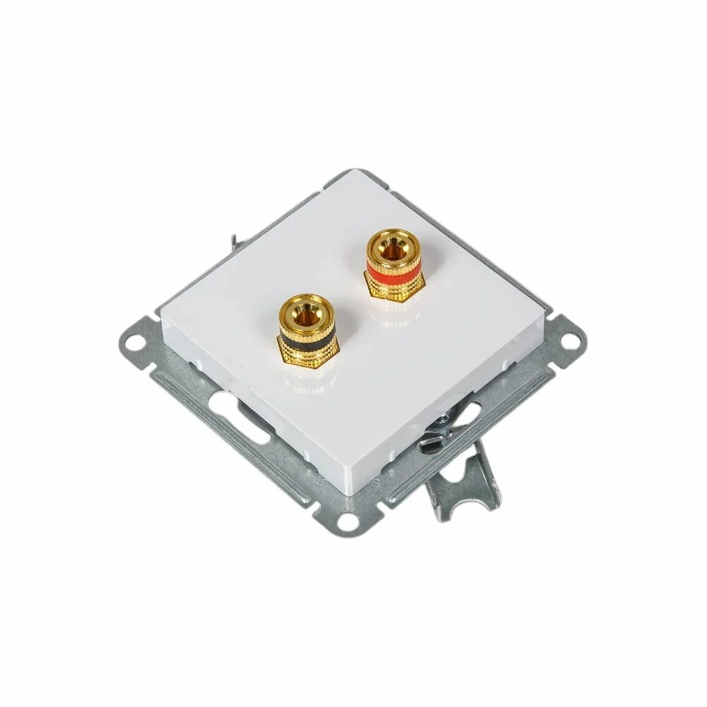 Аудиорозетка Systeme Electric AtlasDesign Бел двухместная SE ATN000187