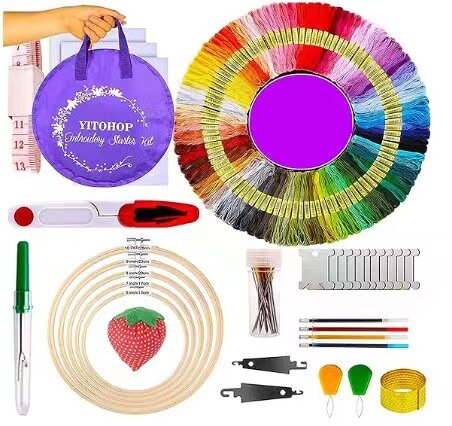 Набор инструментов для вышивки крестом 100 цветов 50 цветов ниток для вышивки комбинация вышивки DIY набор инструментов для вышивки иглой