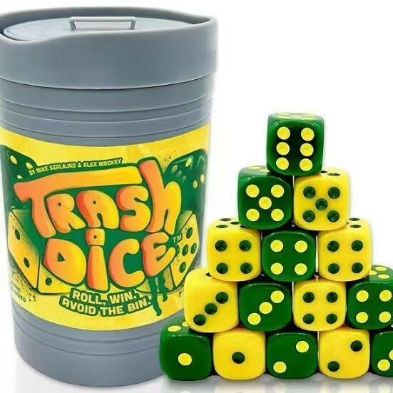 Скоростная семейная игра в кости| Веселая настольная игра для 4 игроков с кубиками и мусорным баком
