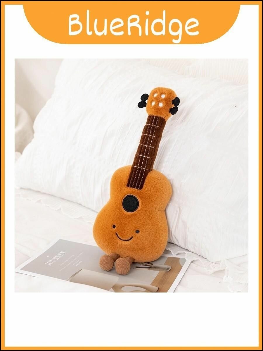 Игрушка мягкая плюшевая animal shaped instrument, гитара, короткий мех, наполнитель pp cotton, для декора дома