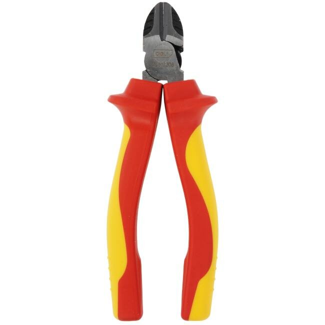 Диэлектрические диагональные бокорезы Deli DL512206 160мм, сталь Cr-V, сертификат VDE для работ под напряжением до 100