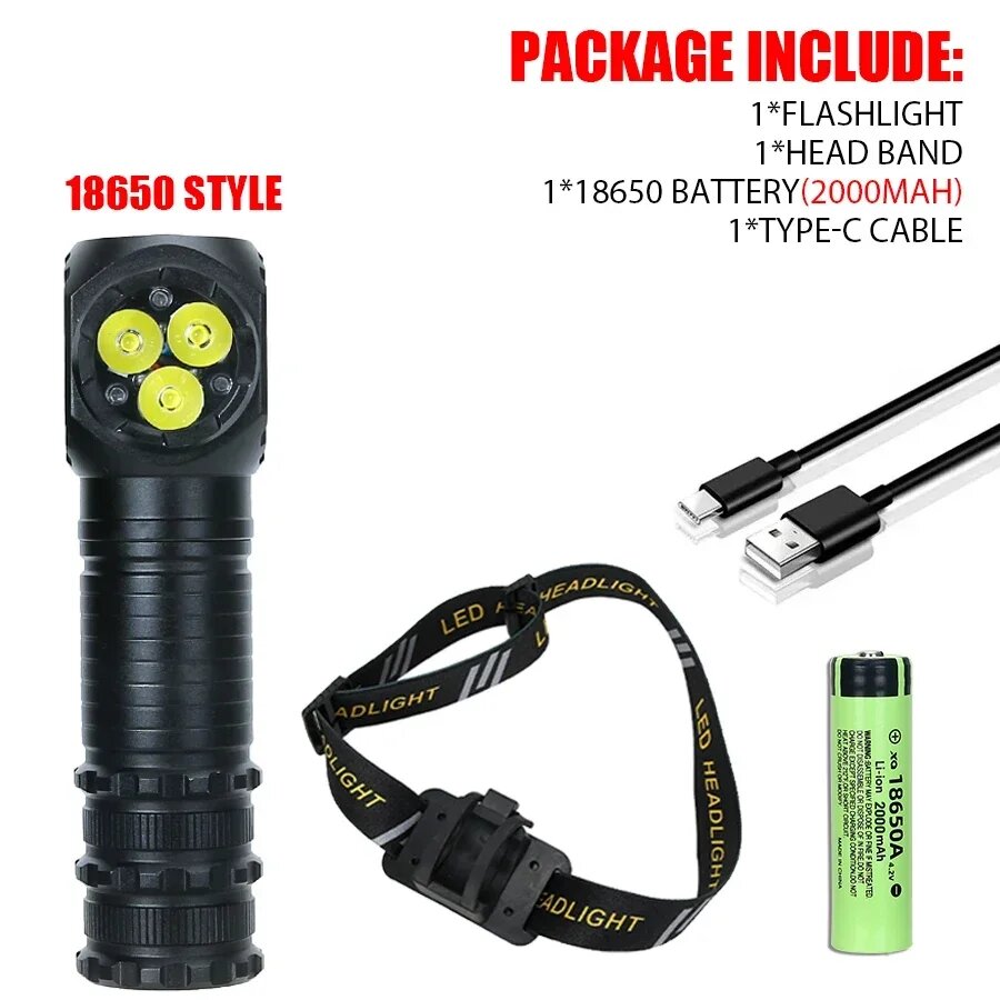 Фонарь налобный Heinast T300 18650 с батареей