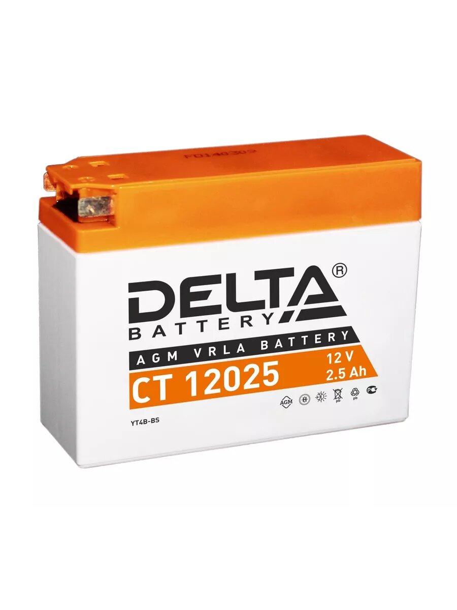 Аккумулятор DELTA CT12025 12V 2.5Ач 40А 113x38x86 унив. пол.