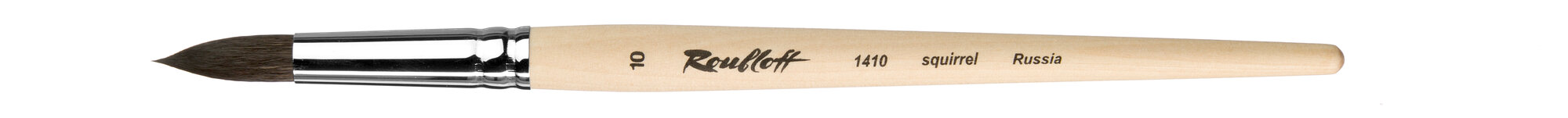 Кисть для акварели и гуаши белка круглая ROUBLOFF-1410 №10 ручка короткая