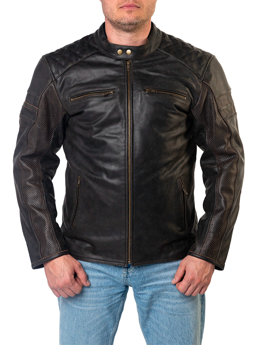 Мотокуртка ARMO Legend кожа brown. XXXL. Коричневый