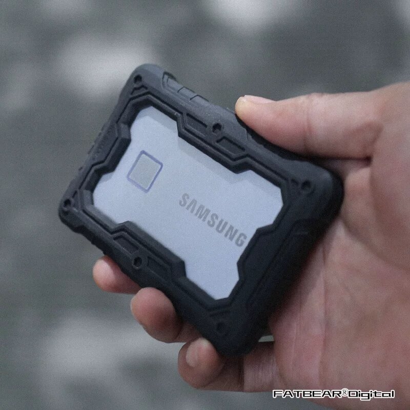 Военный тактический силиконовый чехол для внешнего SSD-накопителя Samsung T7/T7 Touch с противоскользящими и