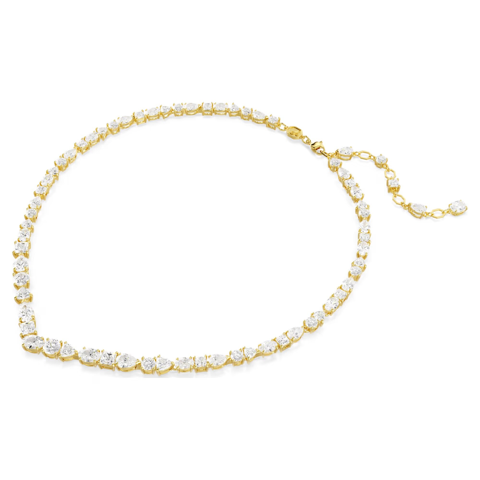 Колье SWAROVSKI, кристаллы Swarovski, длина 45 см, желтый, белый — фото 1