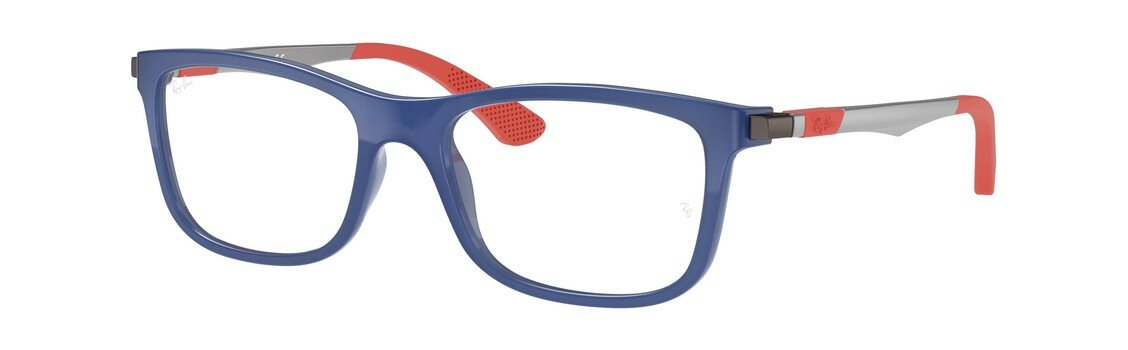 Оправа Ray-Ban RB 1549 3734, прямоугольная, синяя, с флексами, футляр, салфетка