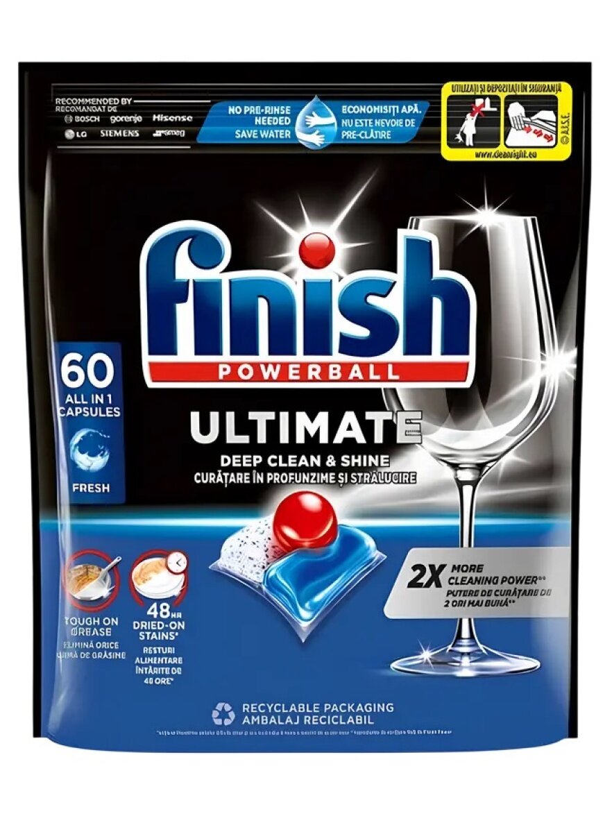 Капсулы для посудомоечных машин Finish ULTIMATE, 60 шт