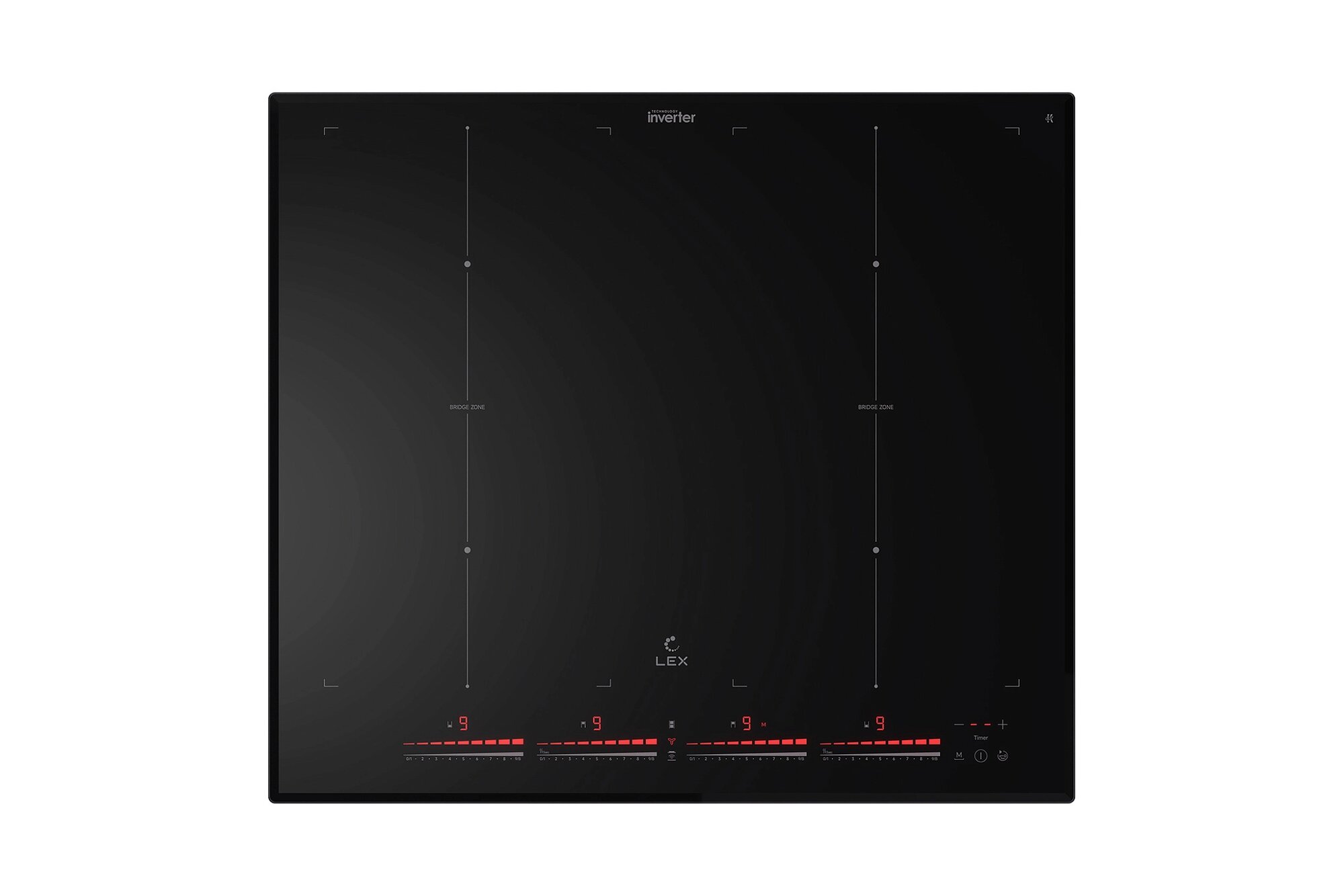 Варочная панель индукционная Lex EVI 641C I BL, 59х52x5.9 см, с функцией Hob2Hood